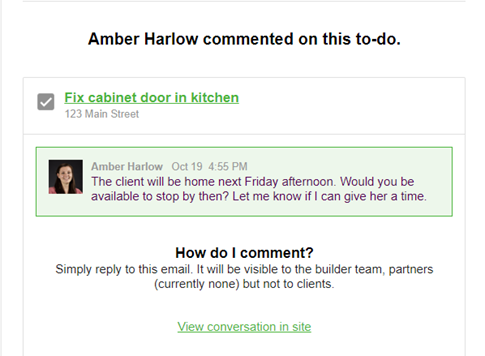 Email Notifications and Alert Examples | CoConstruct